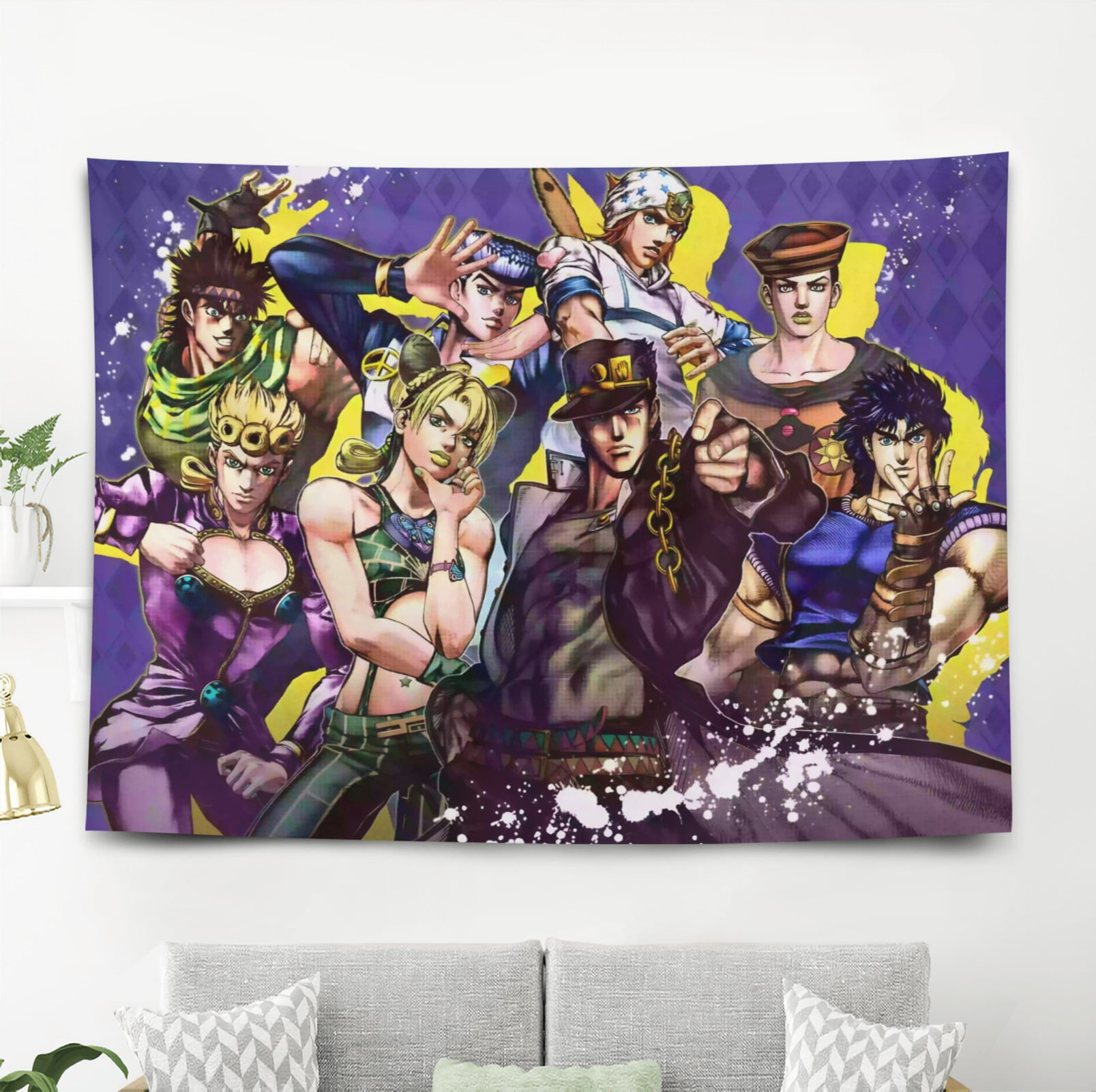 JoJo's Bizarre Adventure-Theme Anti-pilling Tapestry Gift Wall Hanging ...
