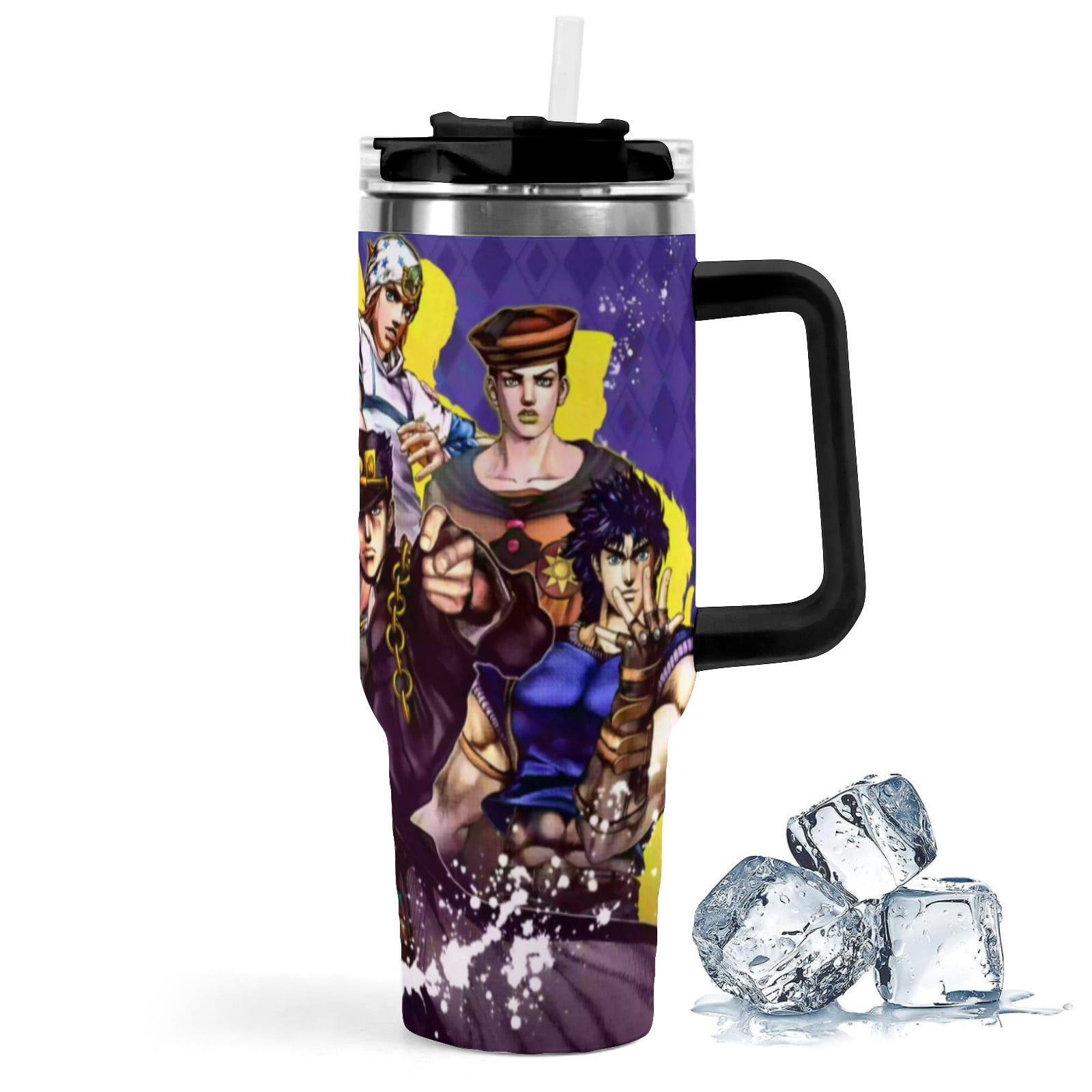 JoJo's Bizarre Adventure-theme Insulated Stainless Steel Tumbler with ...