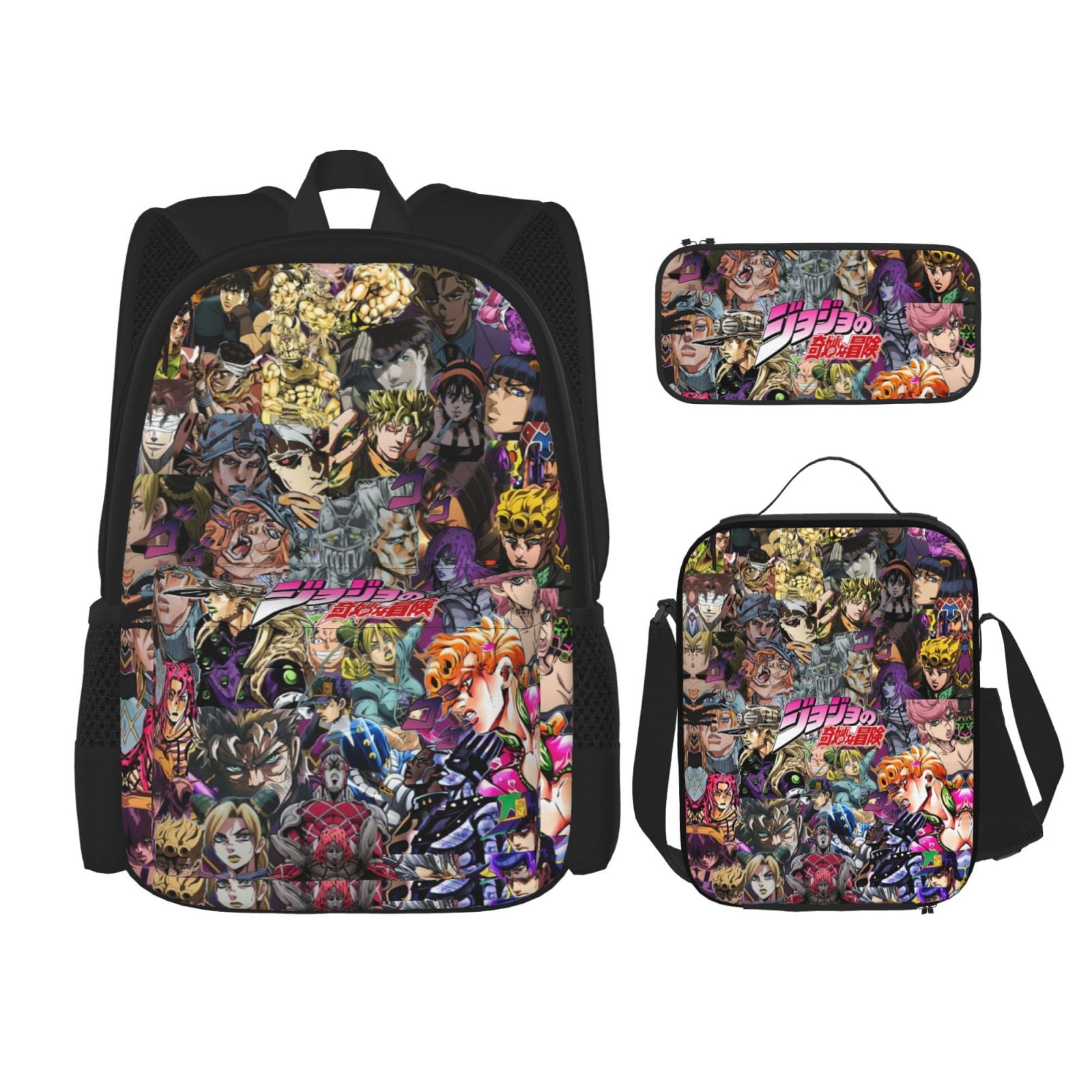 JoJos Bizarre Adventure 3-Piece Backpack Set,backpacks ,lunch bag ,case ...