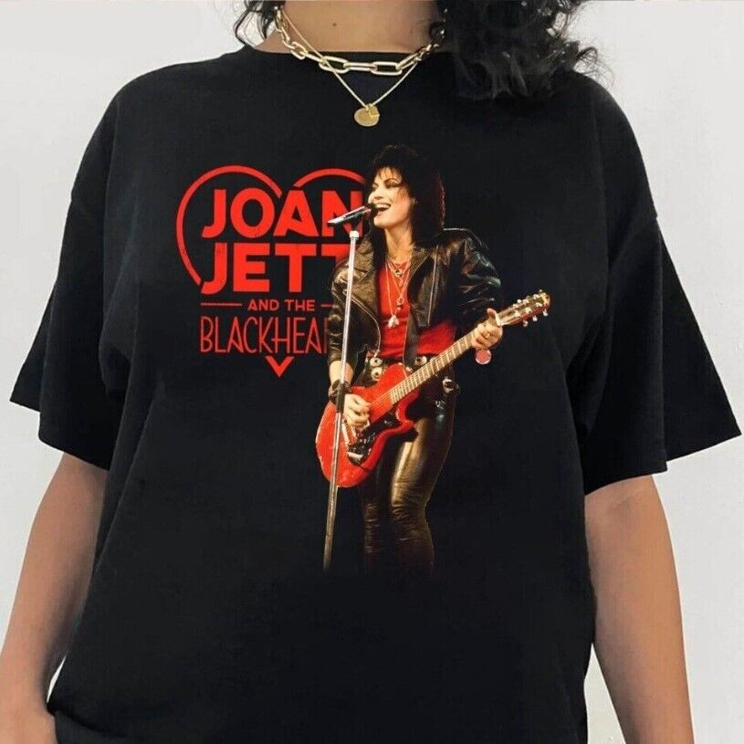 Joan Jett Shirt Gift For Fan Unisex S-5Xl Black Cotton T-Shirt ...