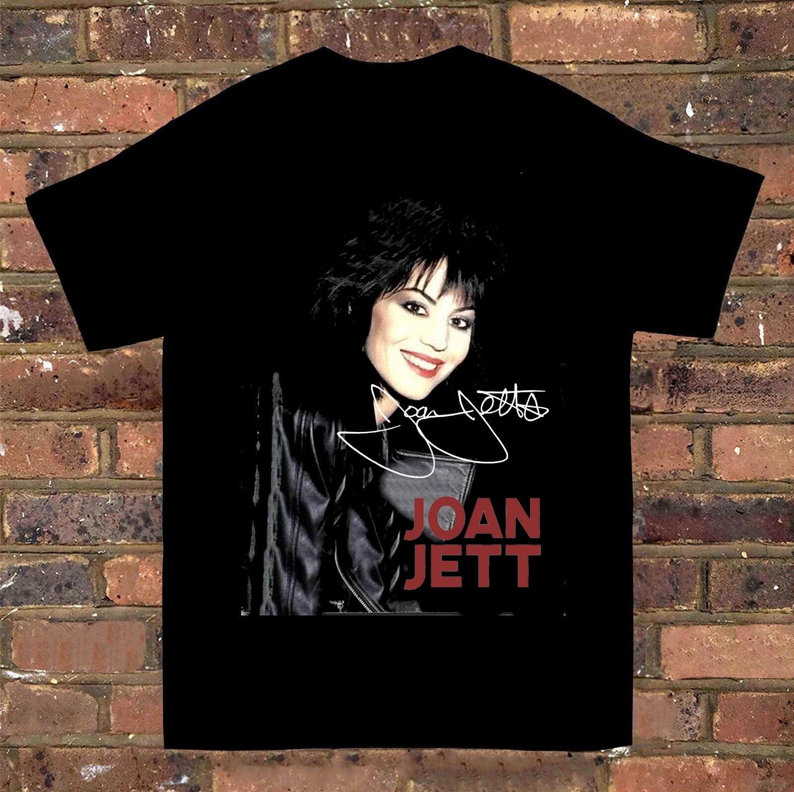 Joan Jett Signature T-Shirt Short Sleeve Cotton Black Men AllSize- Free ...