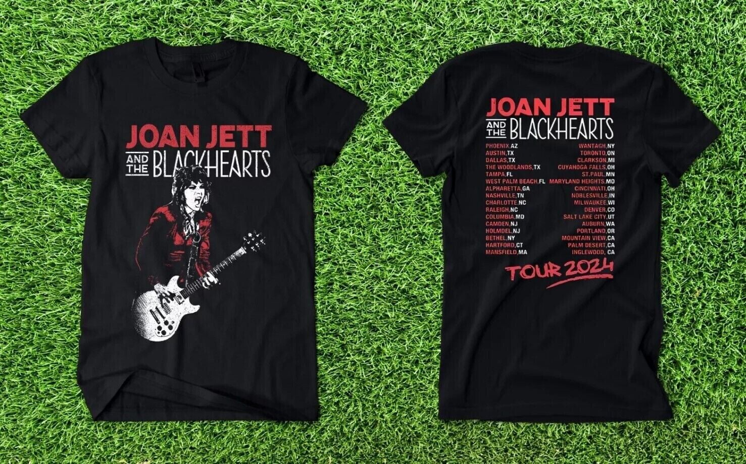 Joan Jett and The Blackhearts tour 2024 T-shirt Cotton New New Tshirt ...