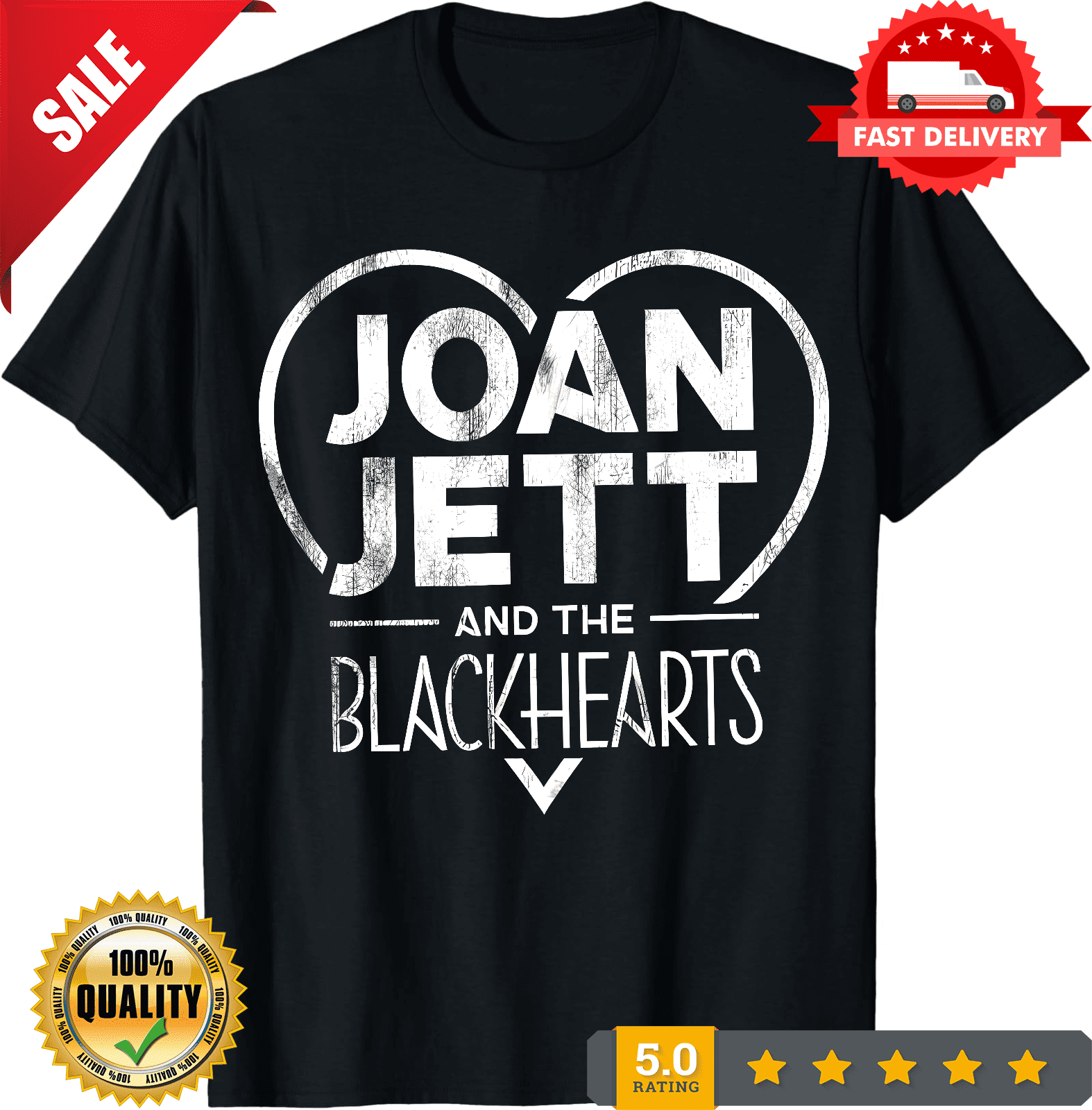 Joan Jett and the Blackhearts Logo Men's T Shirt, ULTRA LIMITED-TH68895 ...