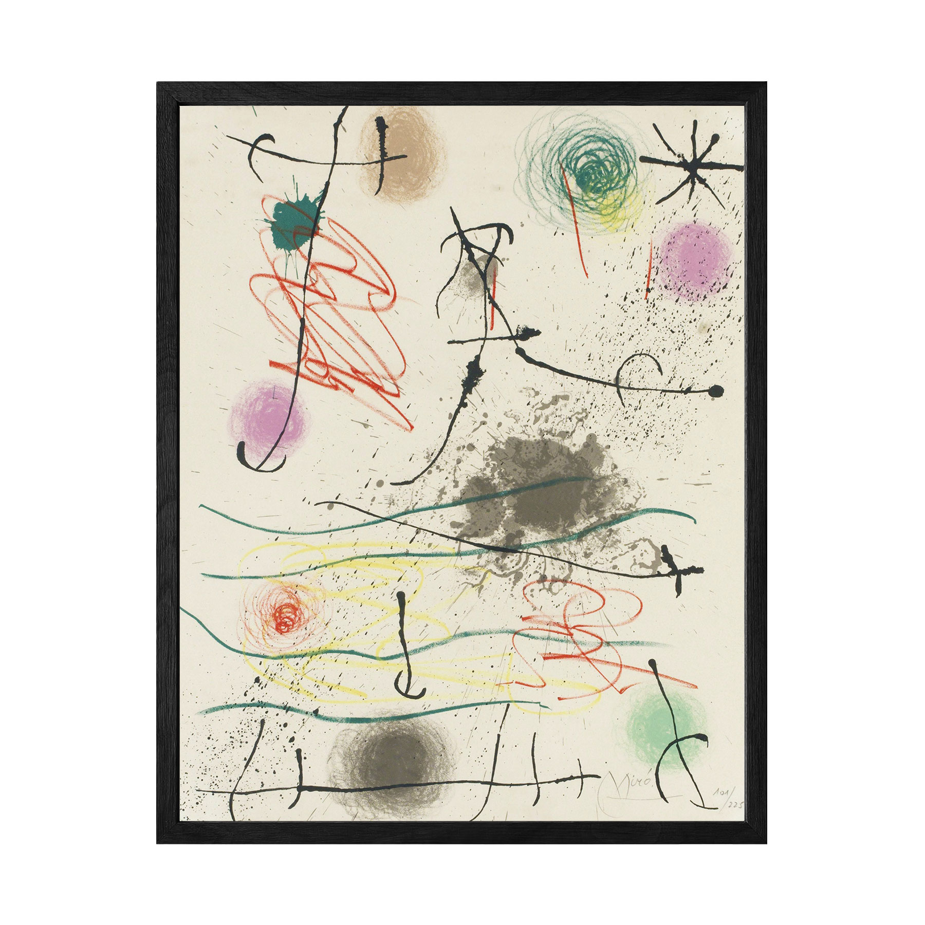 Joan Miro A Few Flowers Joan Miro Wall Art Framed Miro Art Wall Decor ...