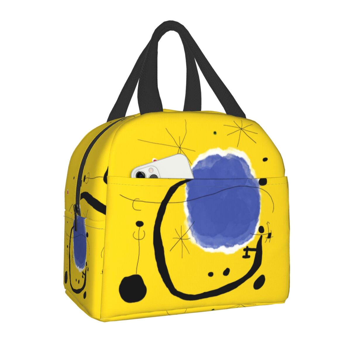 Joan Miro Abstract Graffiti Art Insulated Lunch Bag for Women Resuable ...