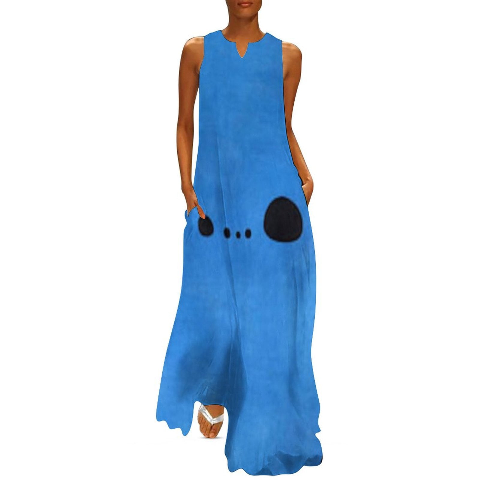 Joan Miro Blue 2 Long Dress Prom gown Women's dress women party dresses ...