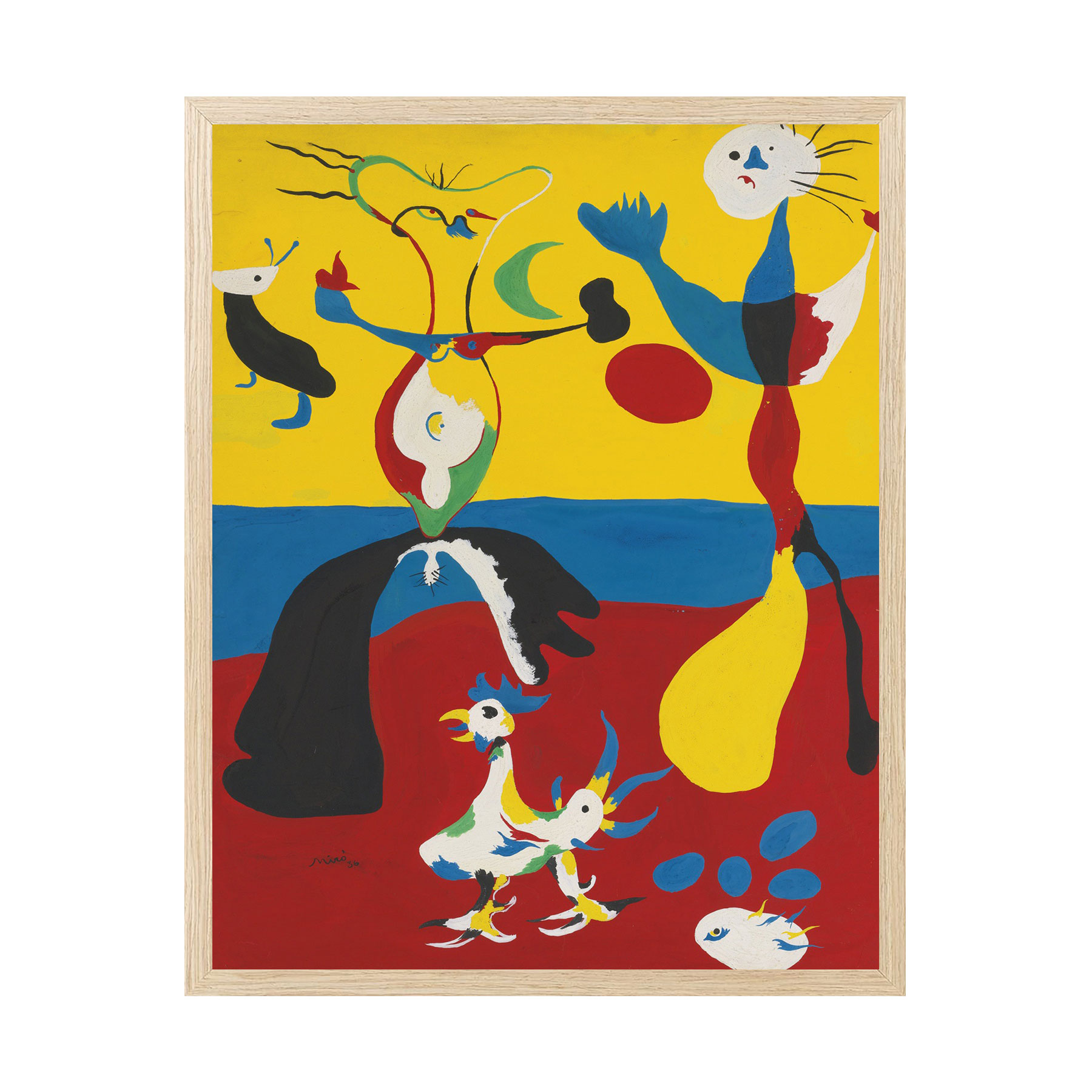 Joan Miro Famer And His Wife Joan Miro Wall Art Framed Miro Art Wall ...