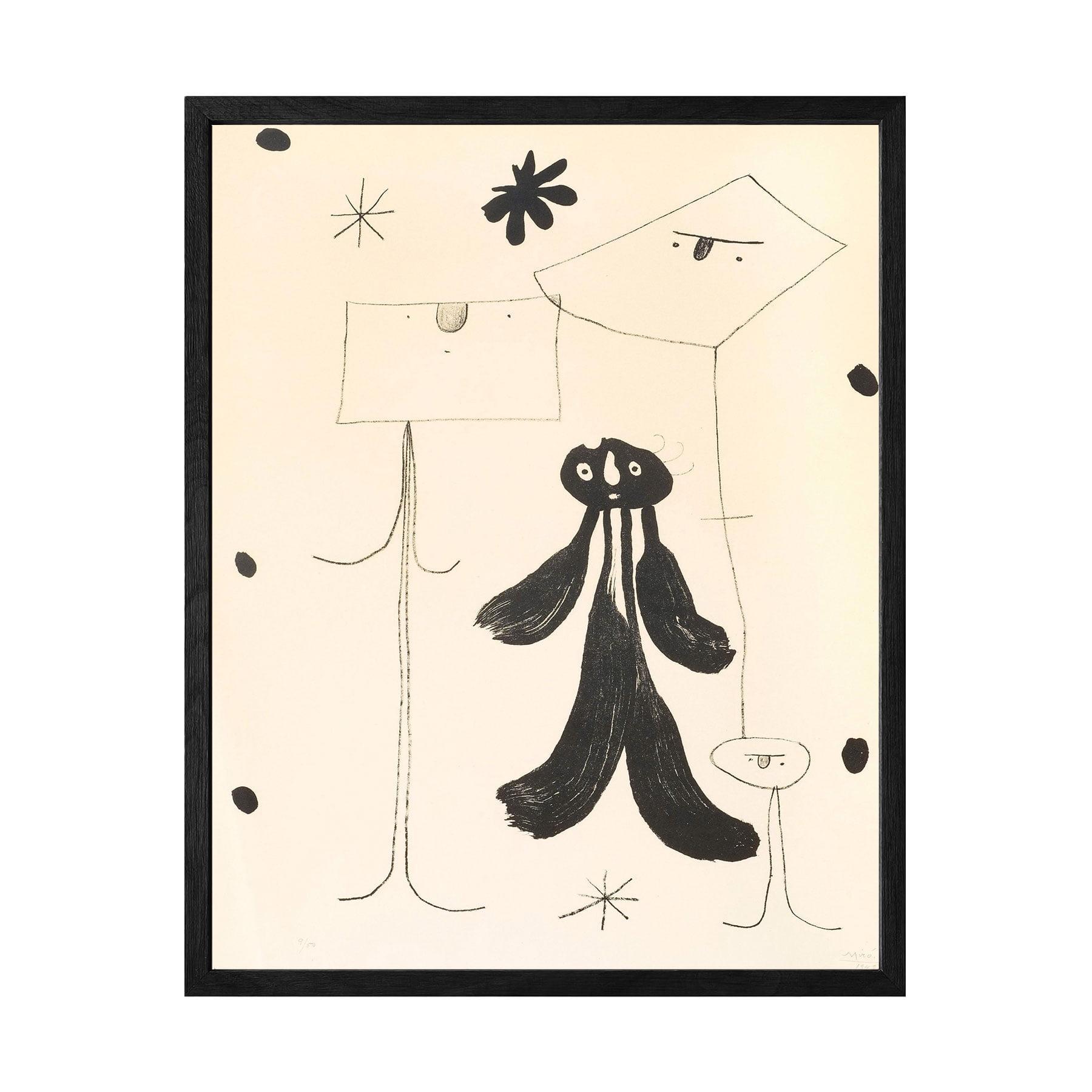 Joan Miro Men Joan Miro Wall Art Framed Miro Art Wall Decor Abstract ...
