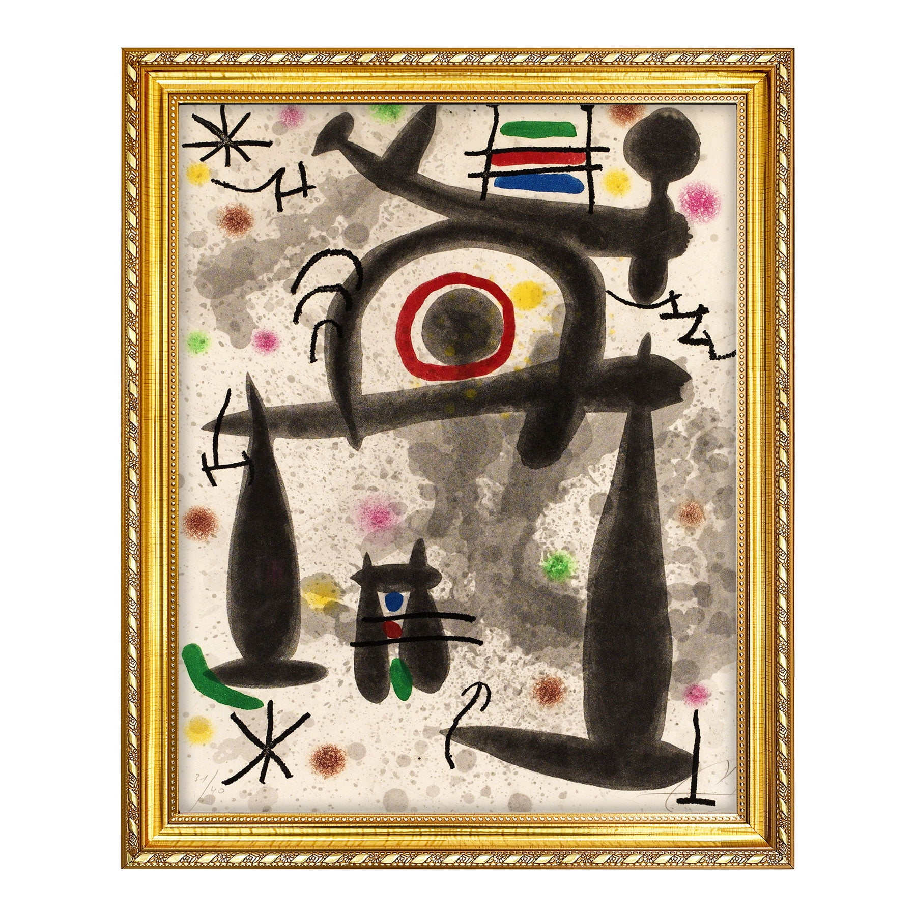 Joan Miro Mirror Of Man Joan Miro Wall Art Framed Miro Art Wall Decor ...