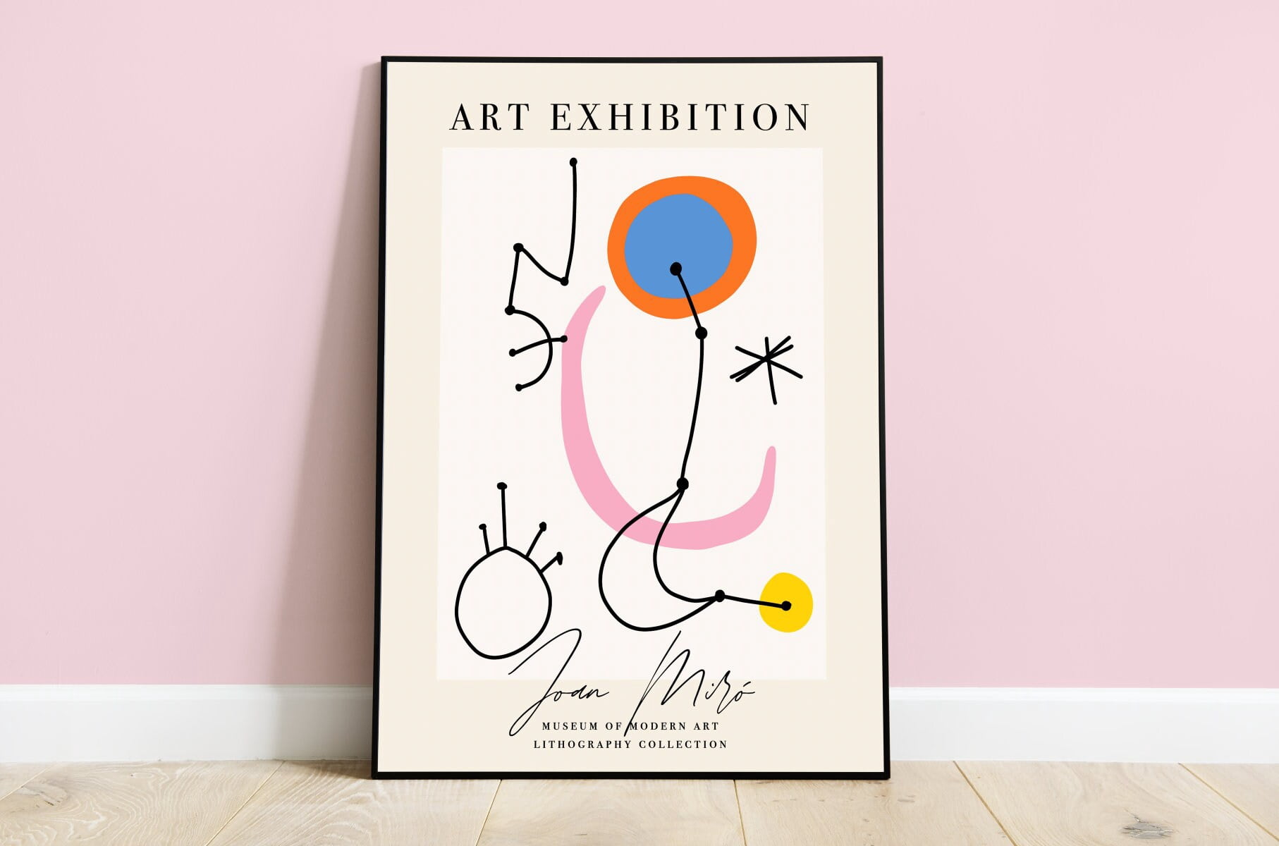 Joan Miro Print, Colourful Artist Exhibition Poster, Abstract Modern ...
