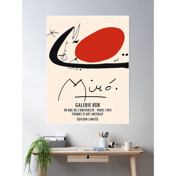 Joan Miro Vintage Poster Wall Art, Modern Wall Decor For Living Room ...