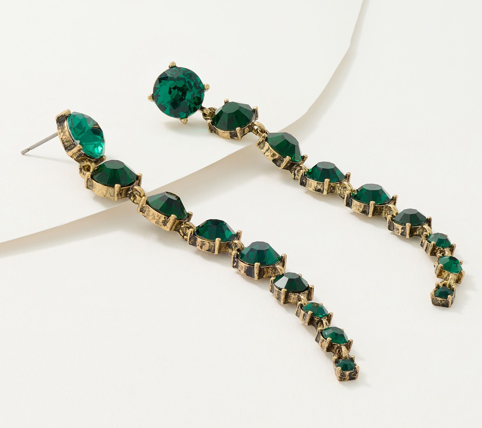 Joan Rivers Red Carpet Linear Drop Earrings, Evergreen - Walmart.com