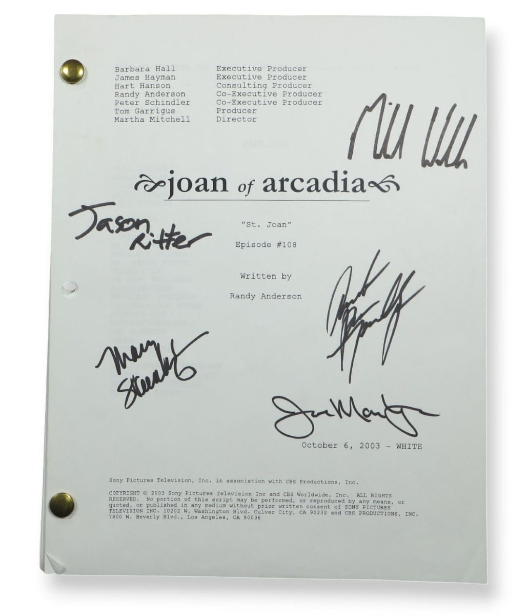 Joan of Arcadia Signed Cast Autographed Script Mantegna Steenburgen JSA ...