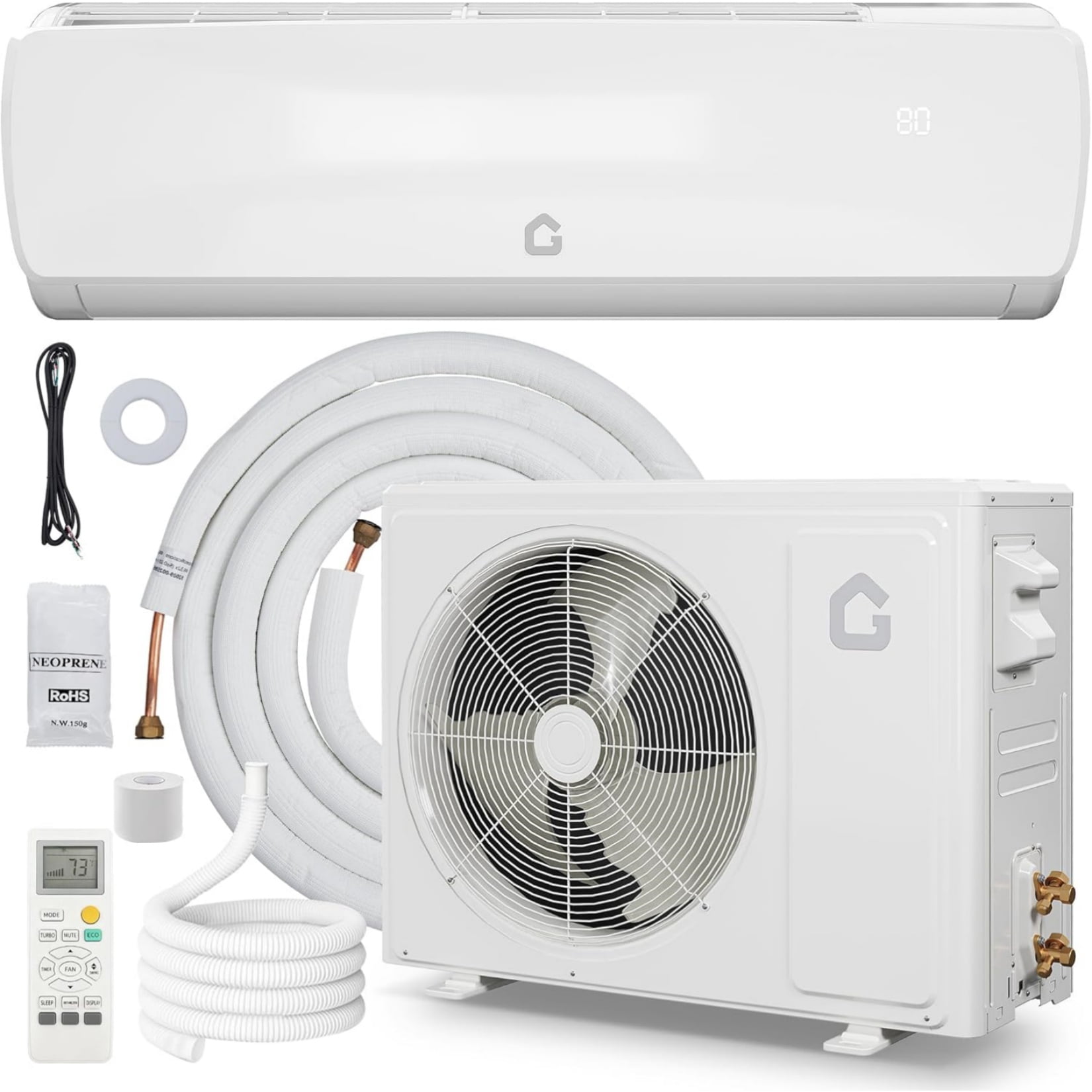 JoanKaren 12,000 BTU Mini Split Air Conditioner & Heater,230V 19 SEER2 ...