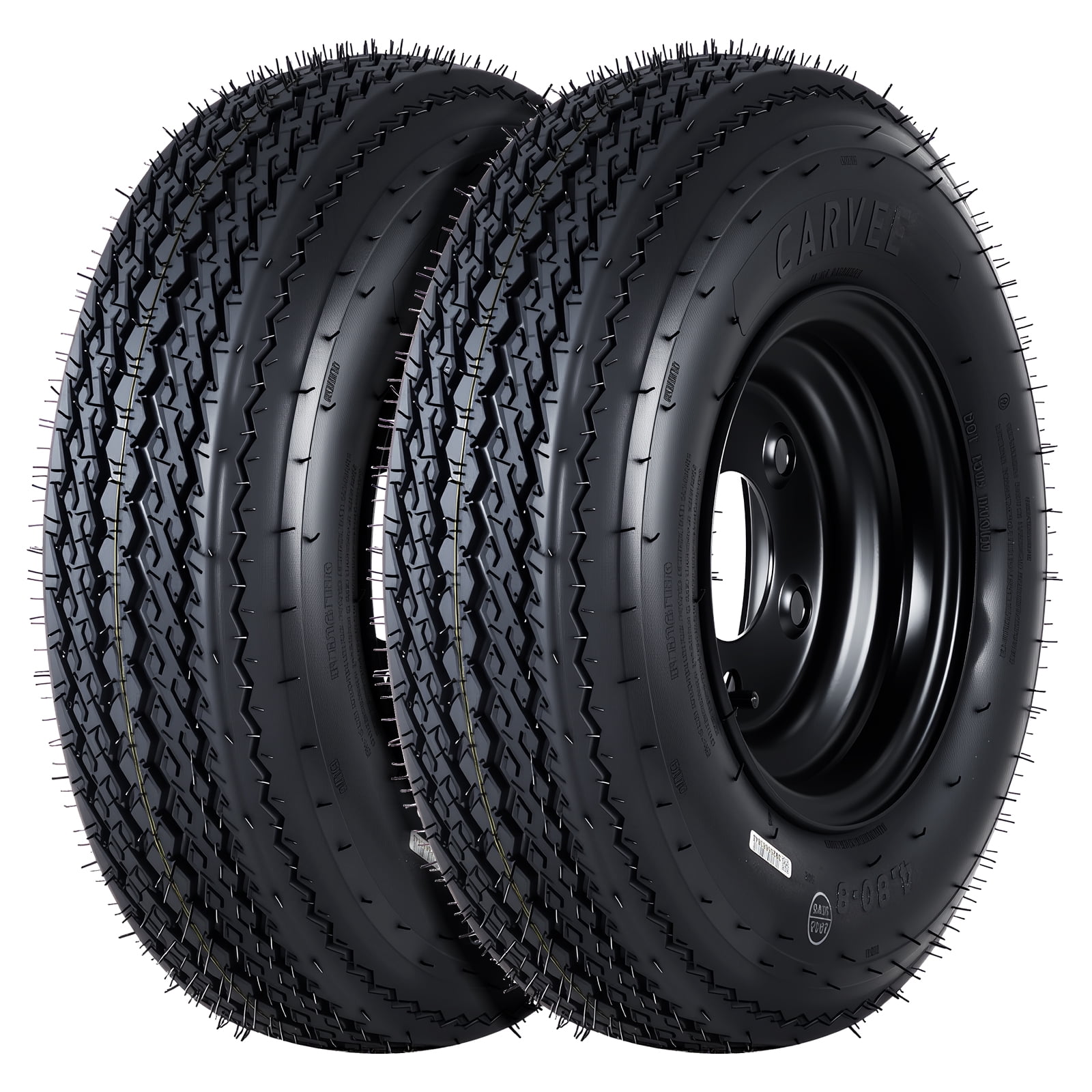 JoanKaren 2 Pack 4.80-8 Trailer Tires with 8" Rims,Load Range C 6PR, 4 ...