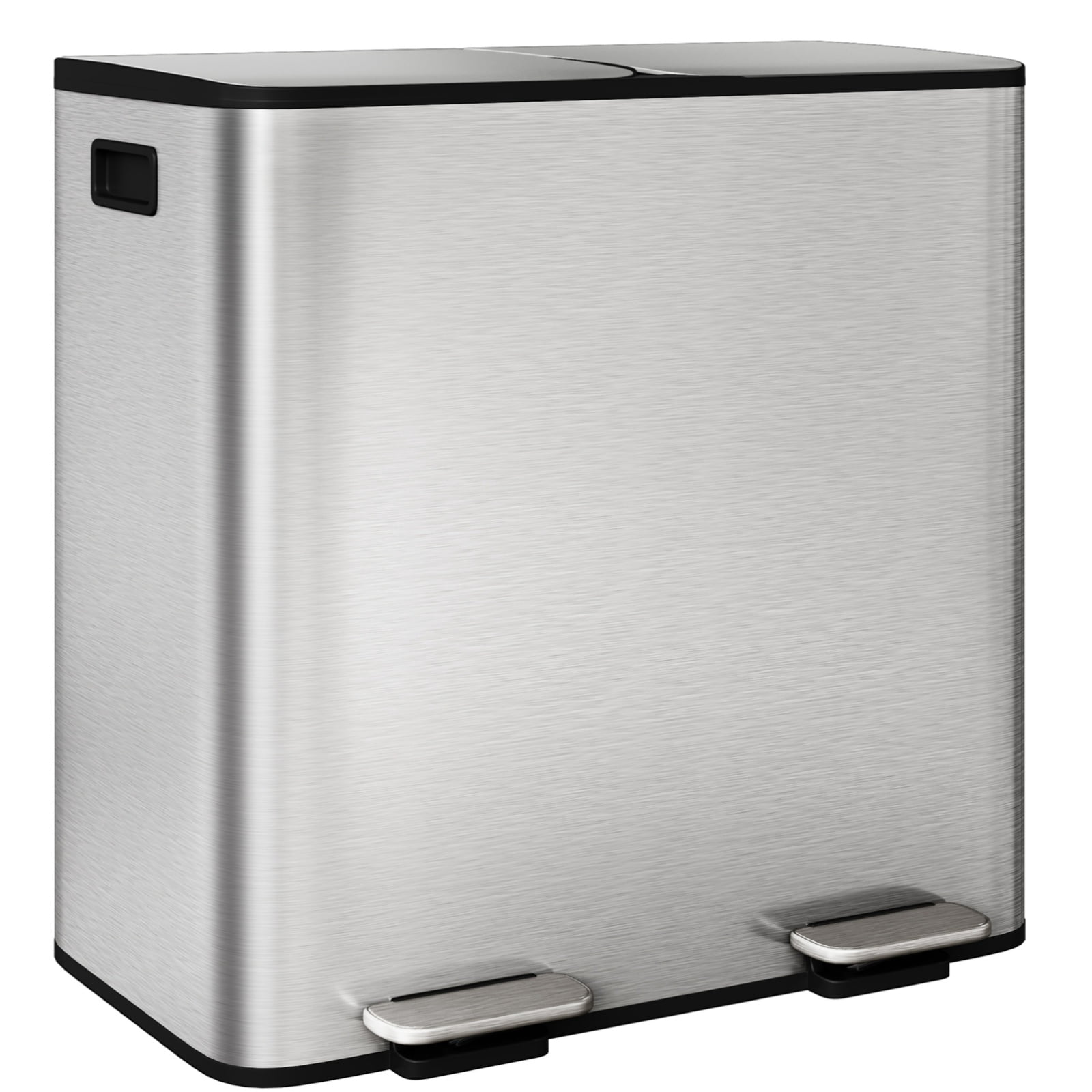 JoanKaren 2 x 10.6 Gallon Dual Garbage Recycle Trash Can with Lid ...