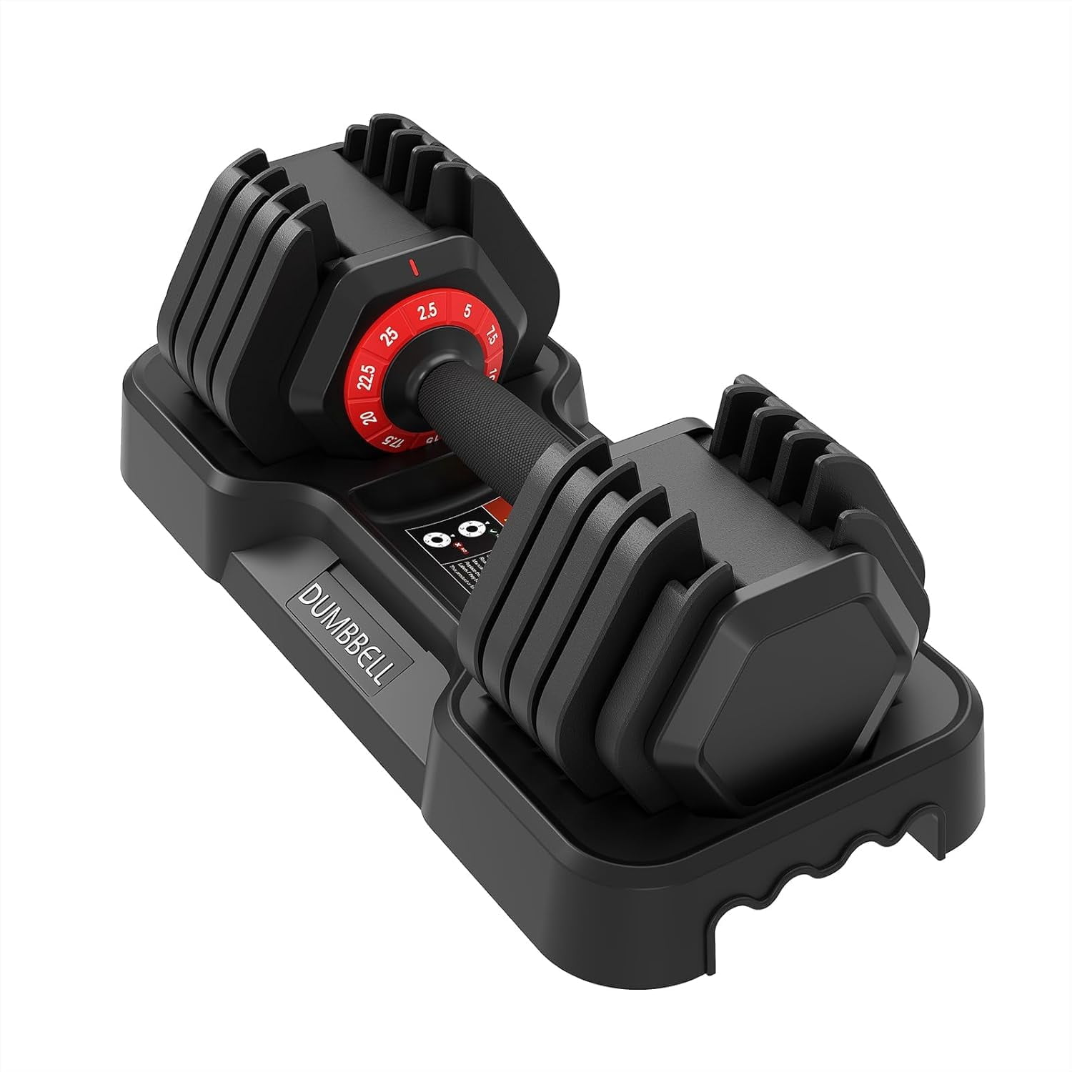 JoanKaren 25lbs Adjustable Dumbbells,Fast Adjust 9 in 1 Free Weights 5/ ...