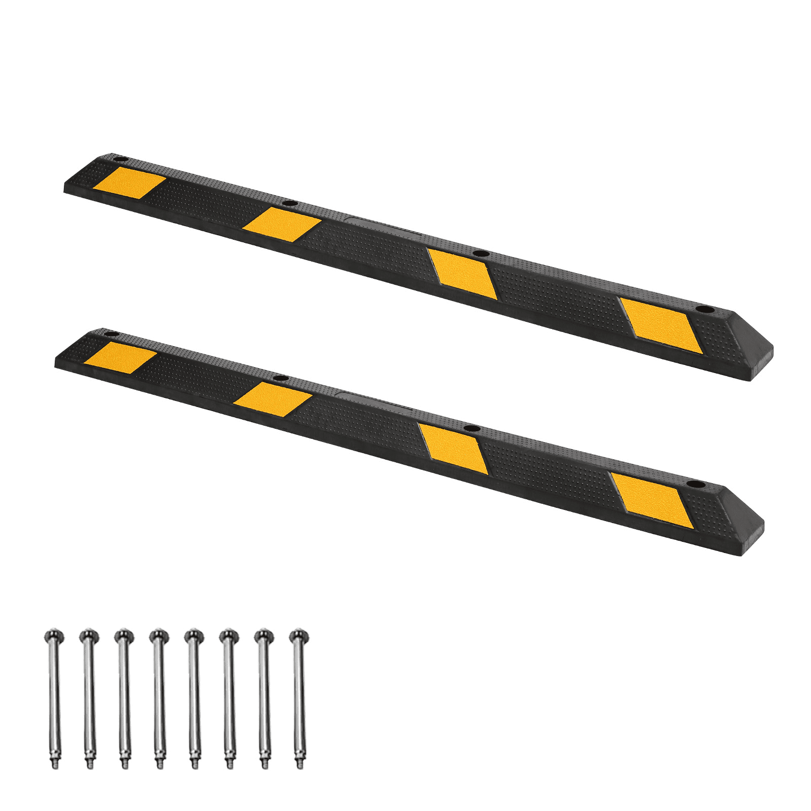 JoanKaren 2pcs 72" Heavy Duty Parking Stoppers Rubber Curb Garage ...
