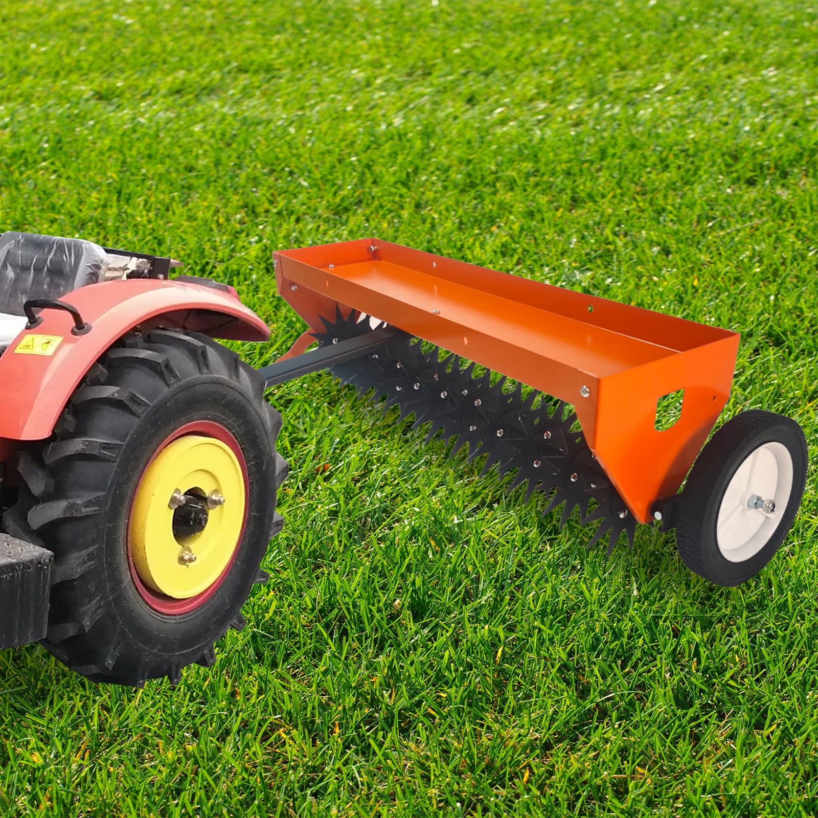 JoanKaren 40" Tow Behind Plug Aerator with Steel Teeth,Transport Wheels ...
