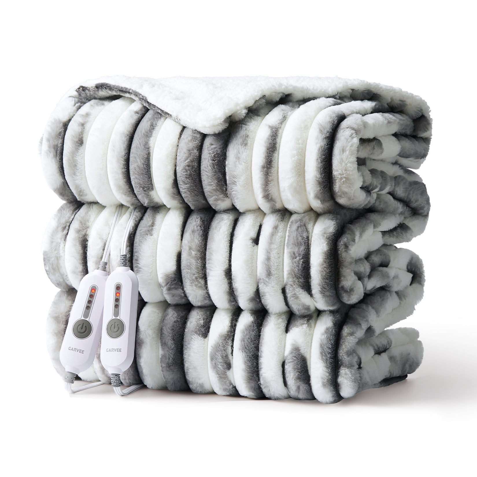 JoanKaren Electric Heated Blanket,Queen Size 90"x84" Cozy Faux Rabbit ...