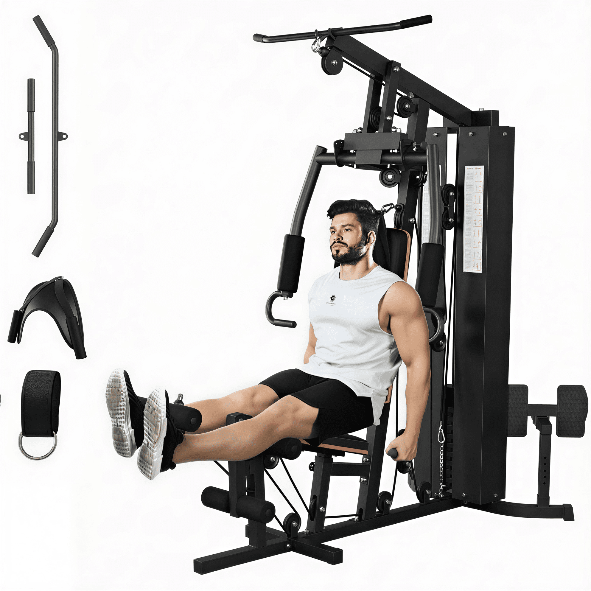 JoanKaren Home Gym Machine, Full Body Workout Machine with 150LBS ...