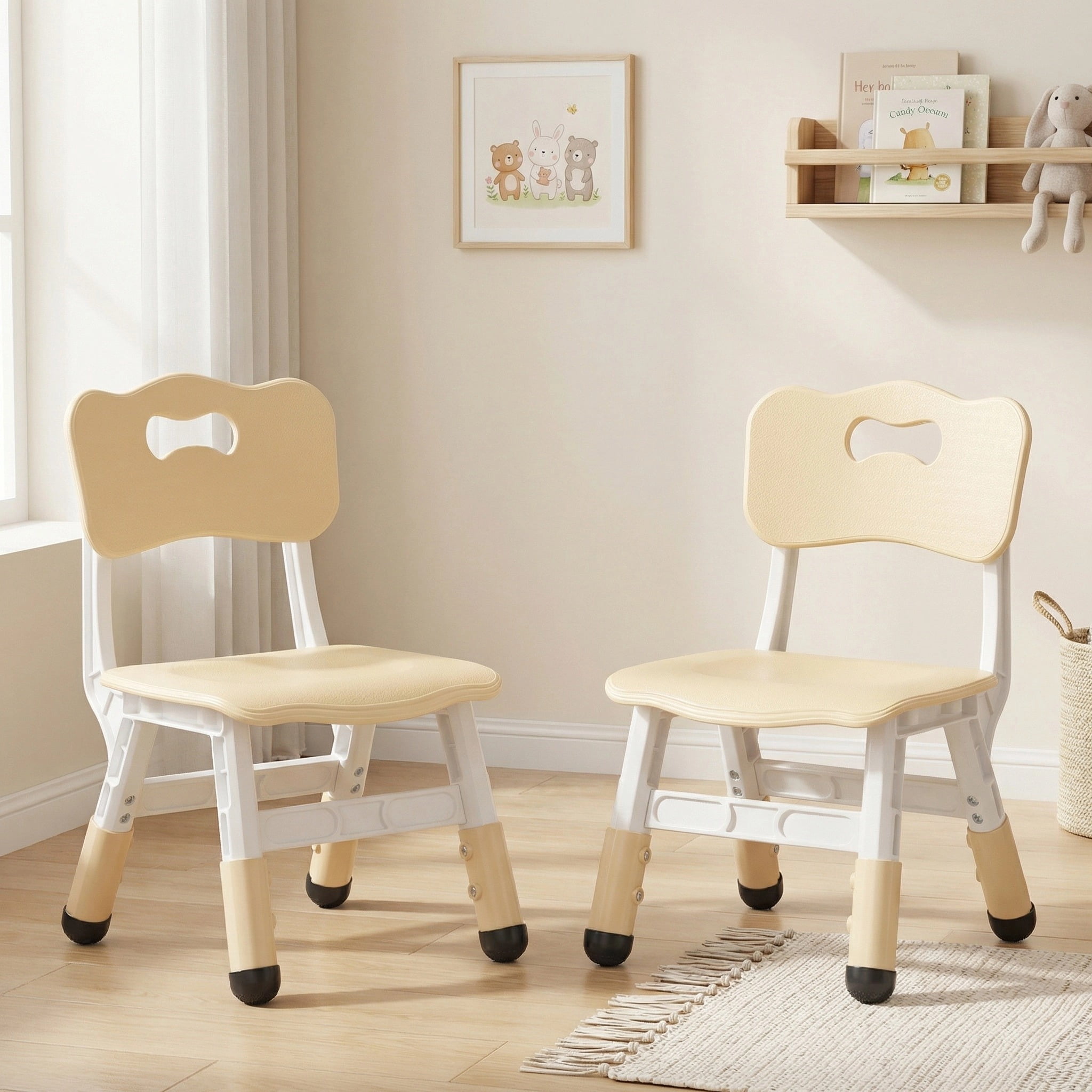 JoanKaren Kids Chair Set of 2,3 Level Height Adjustable Plastic Toddler ...