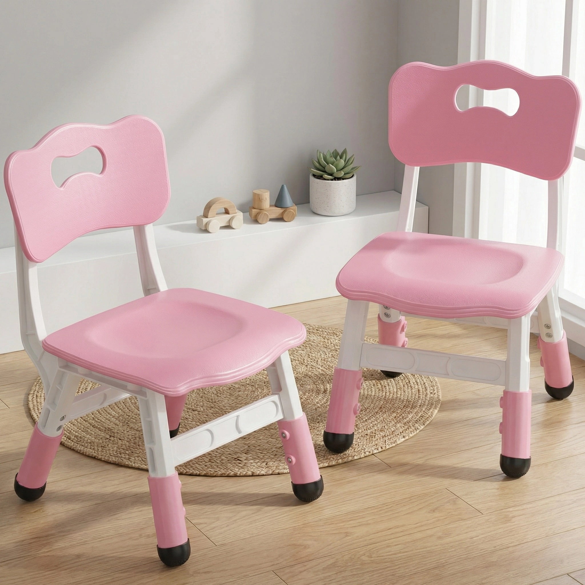JoanKaren Kids Chair Set of 2,3 Level Height Adjustable Plastic Toddler ...