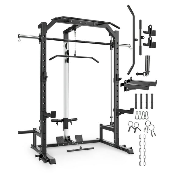 JoanKaren all-in-one Smith Machine with Cable Crossover System,1000 lbs ...