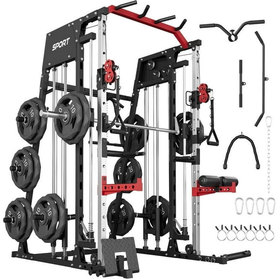 RitFit M1 Smith Machine - Multifunctional Workout Station with Cable ...