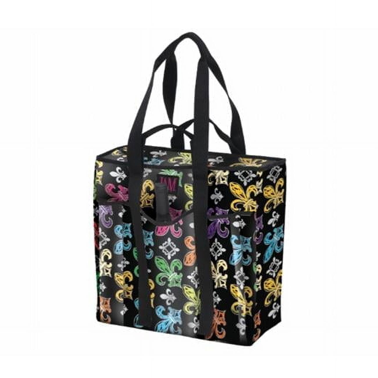 Joann Marie Designs P2ICBFDL Poly Insulated Cooler - Black Fleur De Lis ...