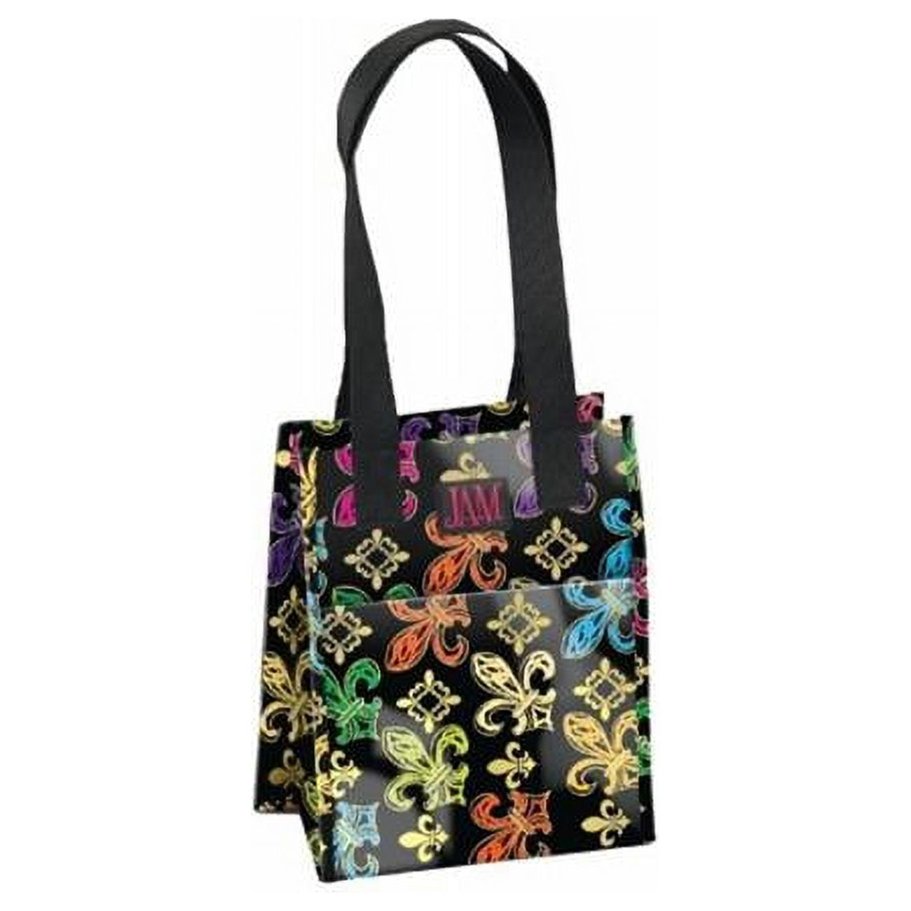 Joann Marie Designs P2LB2BFDL Poly Lrg. Lunch Bag - Black Fleur De Lis ...