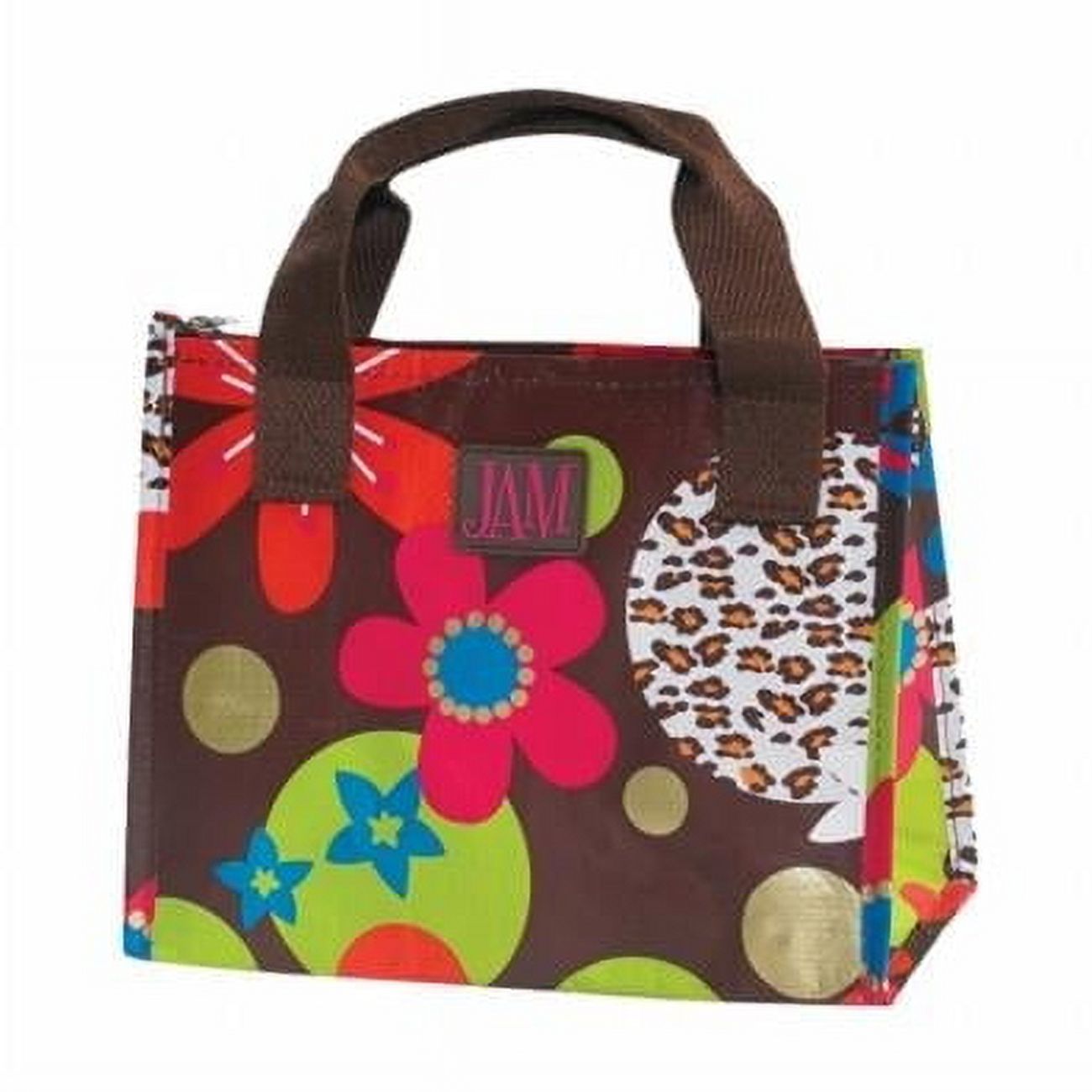 Joann Marie Designs P2LBCLF Poly Lunch Bag - Chocolate Leopard Floral ...