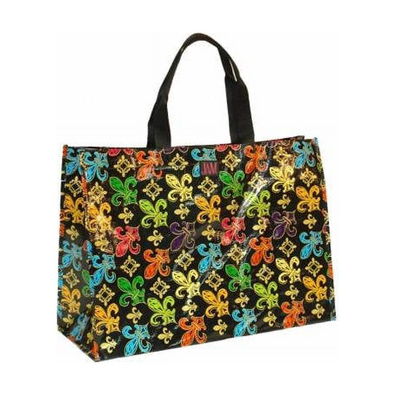 Joann Marie Designs Poly Lrg. Tote - Black Fleur De Lis Pack of 6 ...