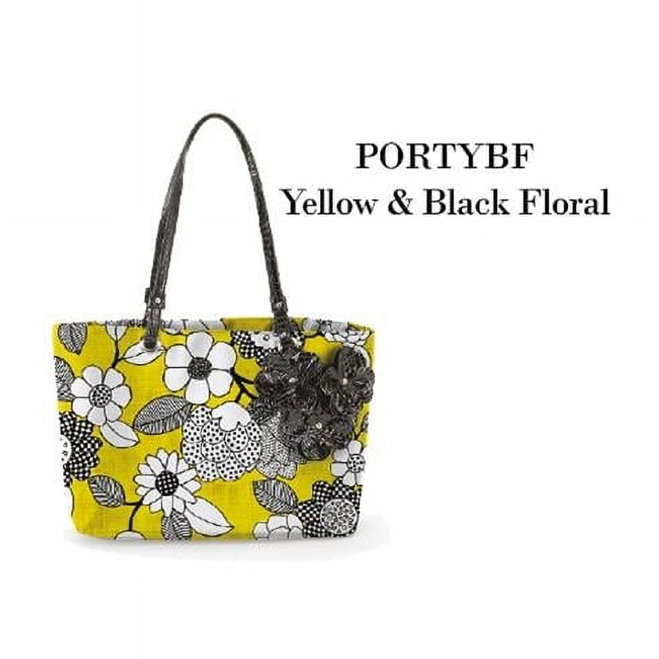Joann Marrie Designs PORTYBF Portofino Bag - Yellow and Black Floral ...