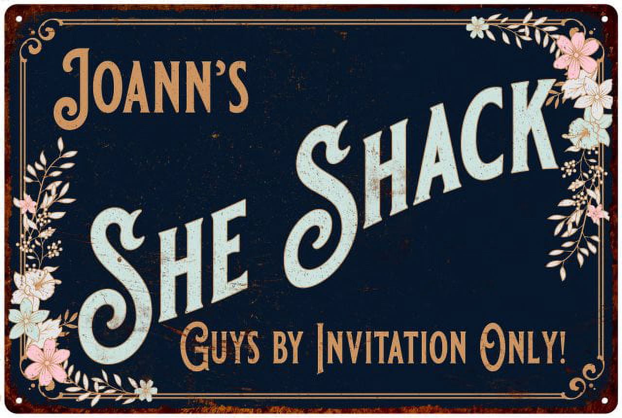 Joann's SHE SHACK Gift Sign Metal Wall Decor 8x12 Mom 108120060167 ...