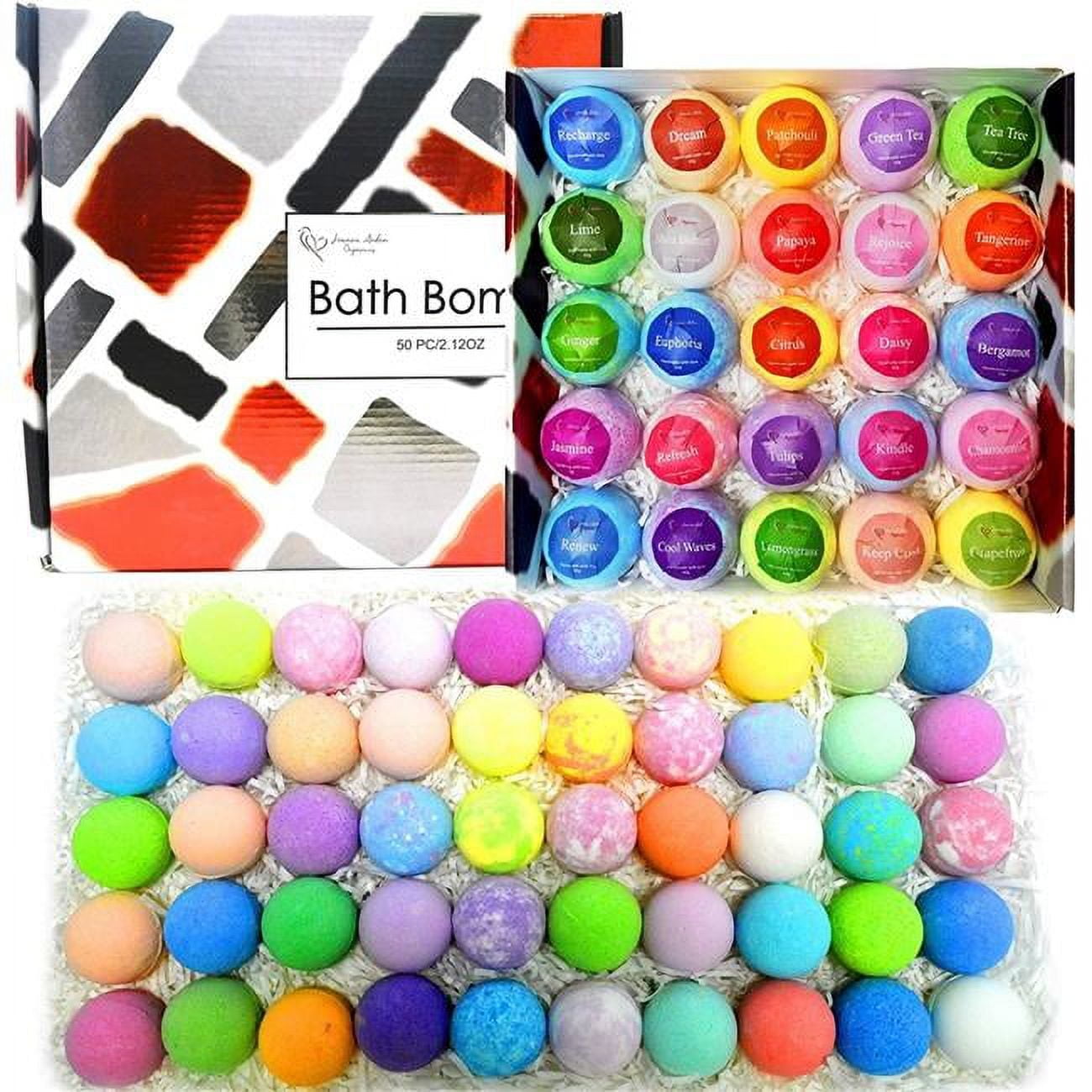 Joanne Arden B083SSC9B4 Organic Moisturizing Bath Bombs Gift Box - 50 ...