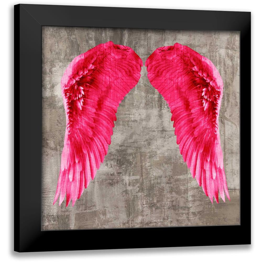 Joannoo 12x12 Black Modern Framed Museum Art Print Titled - Angel Wings ...