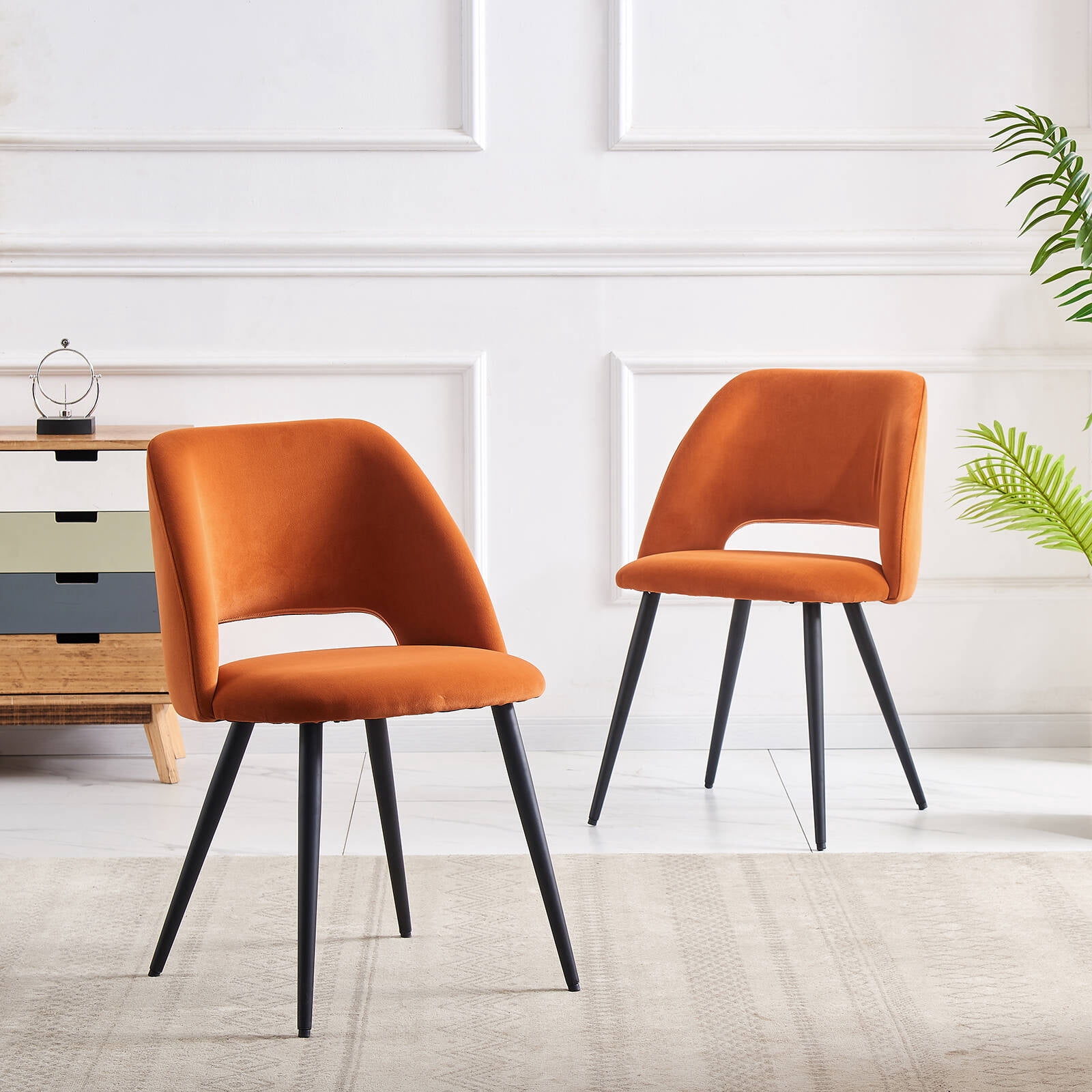 Joanwocth Modern Velvet Dining Chairs Upholstered Kitchen Chairs ...