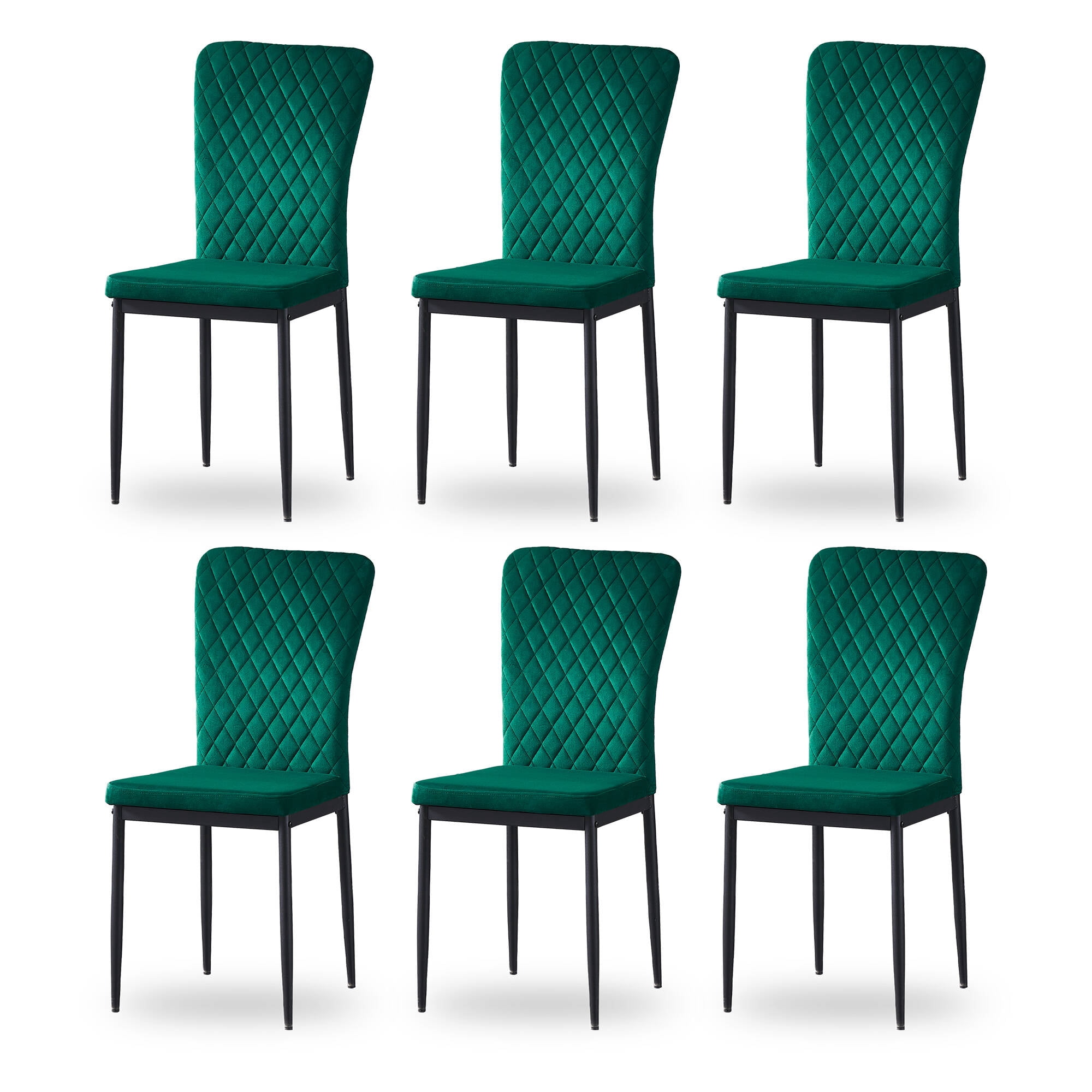 Joanwocth Velvet Armless Dining Chairs Ergonomic High Back for Kitchen ...