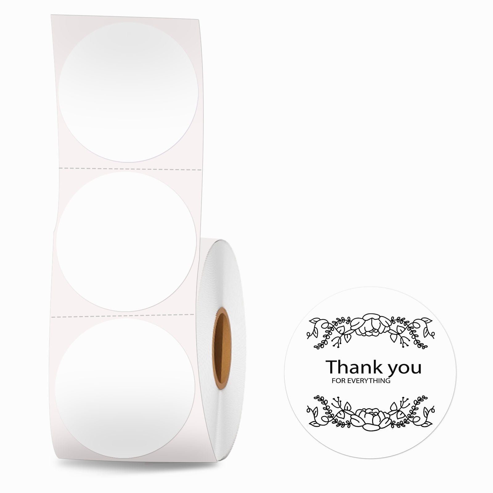 Joatuxul 2 x 2 Round Thermal Sticker Labels for Thermal Printer, 600pcs ...