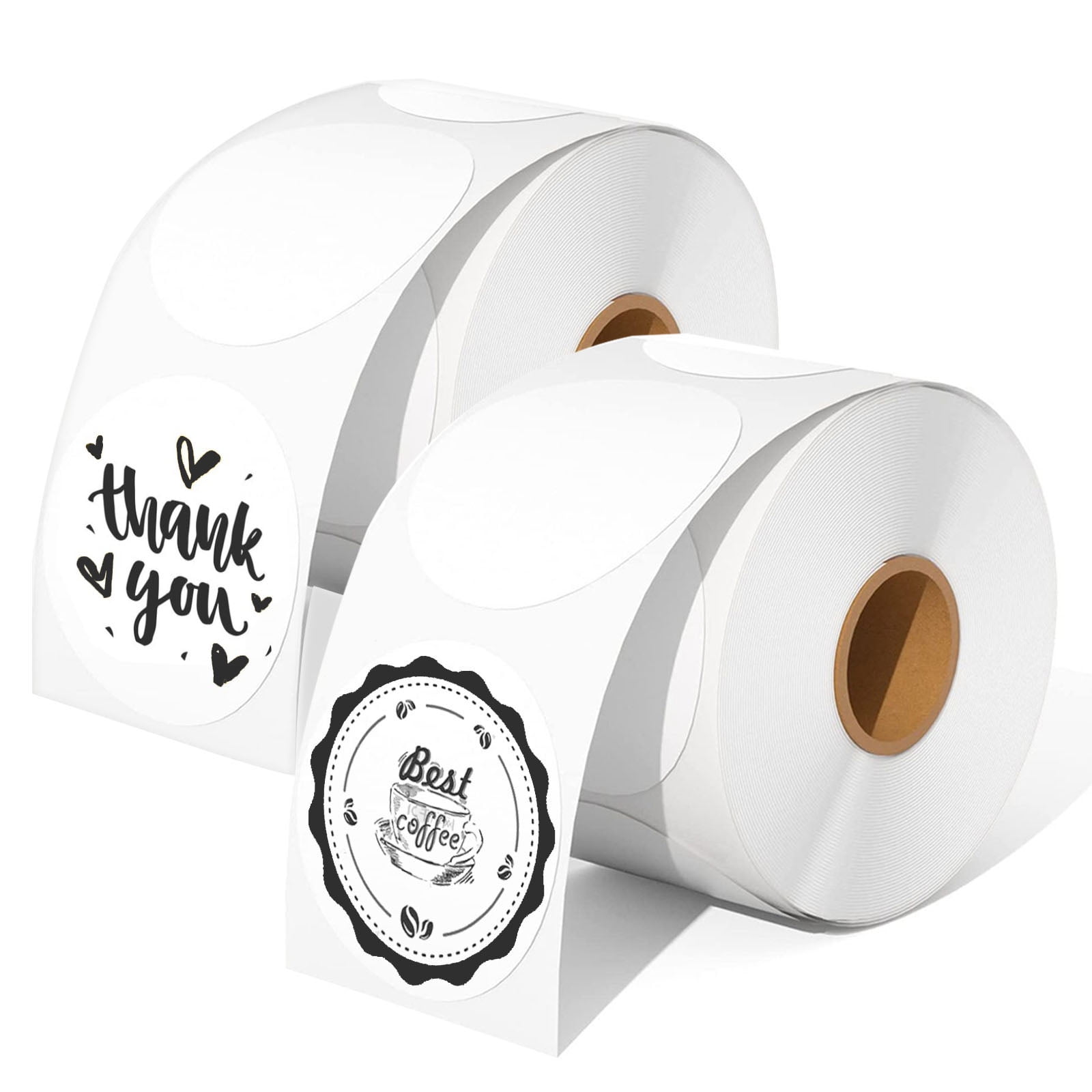 Joatuxul 2" x 2"circle thermal sticker labels for Thermal Printer, Self ...