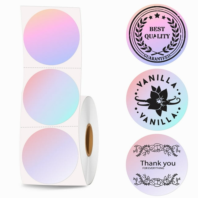 Joatuxul 2x2 inch Round Direct Thermal Labels for Thermal Printer ...