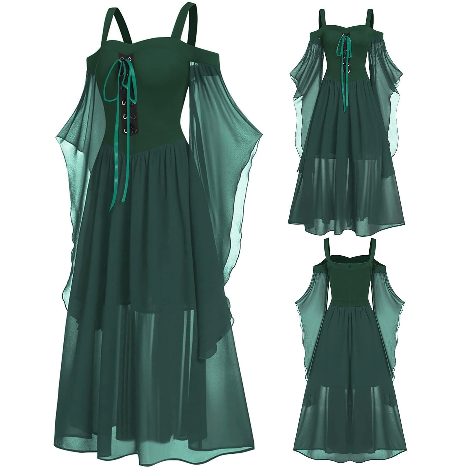 Joau Halloween Costume, Womens Gothic Witch Vampire Medieval Dress ...
