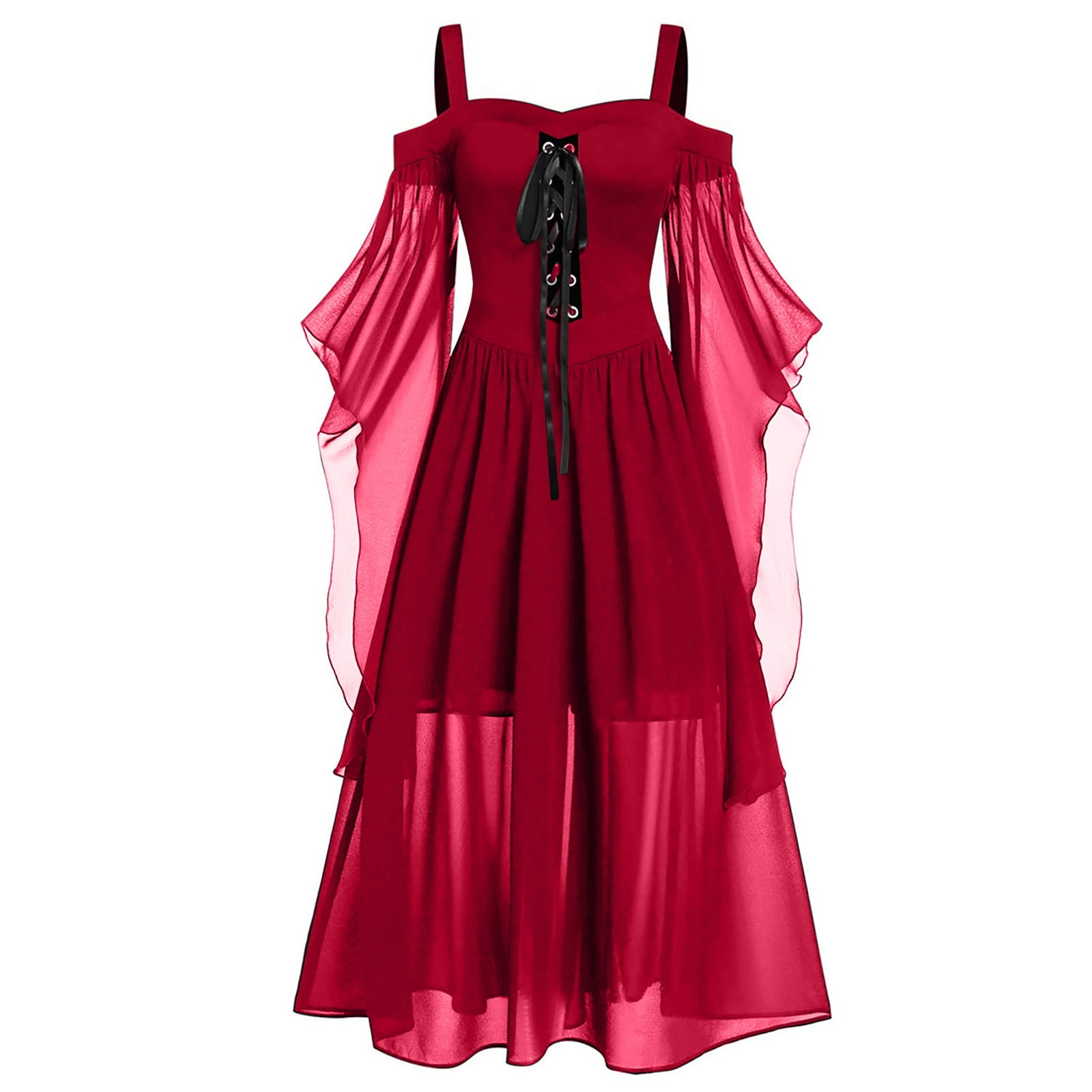 Joau Halloween Costume, Womens Gothic Witch Vampire Medieval Dress ...