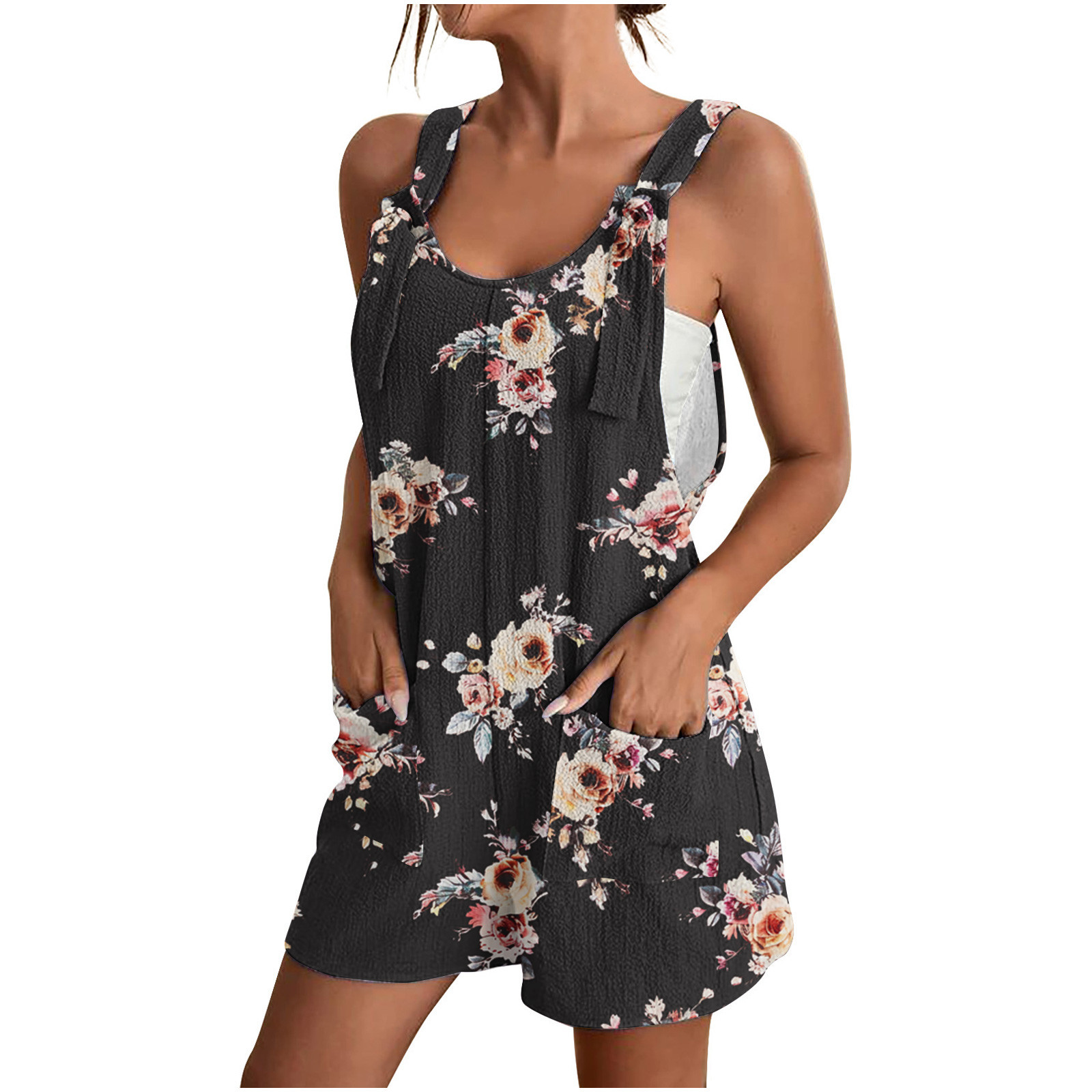 Joau Shorts Rompers for Women Summer Dressy Sleeveless Spaghetti Strap ...