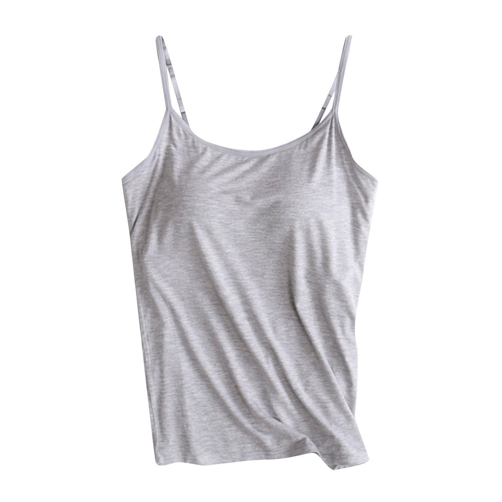 Joau Women's Camisole with Built in Bra, Adjustable Spaghetti Strap ...