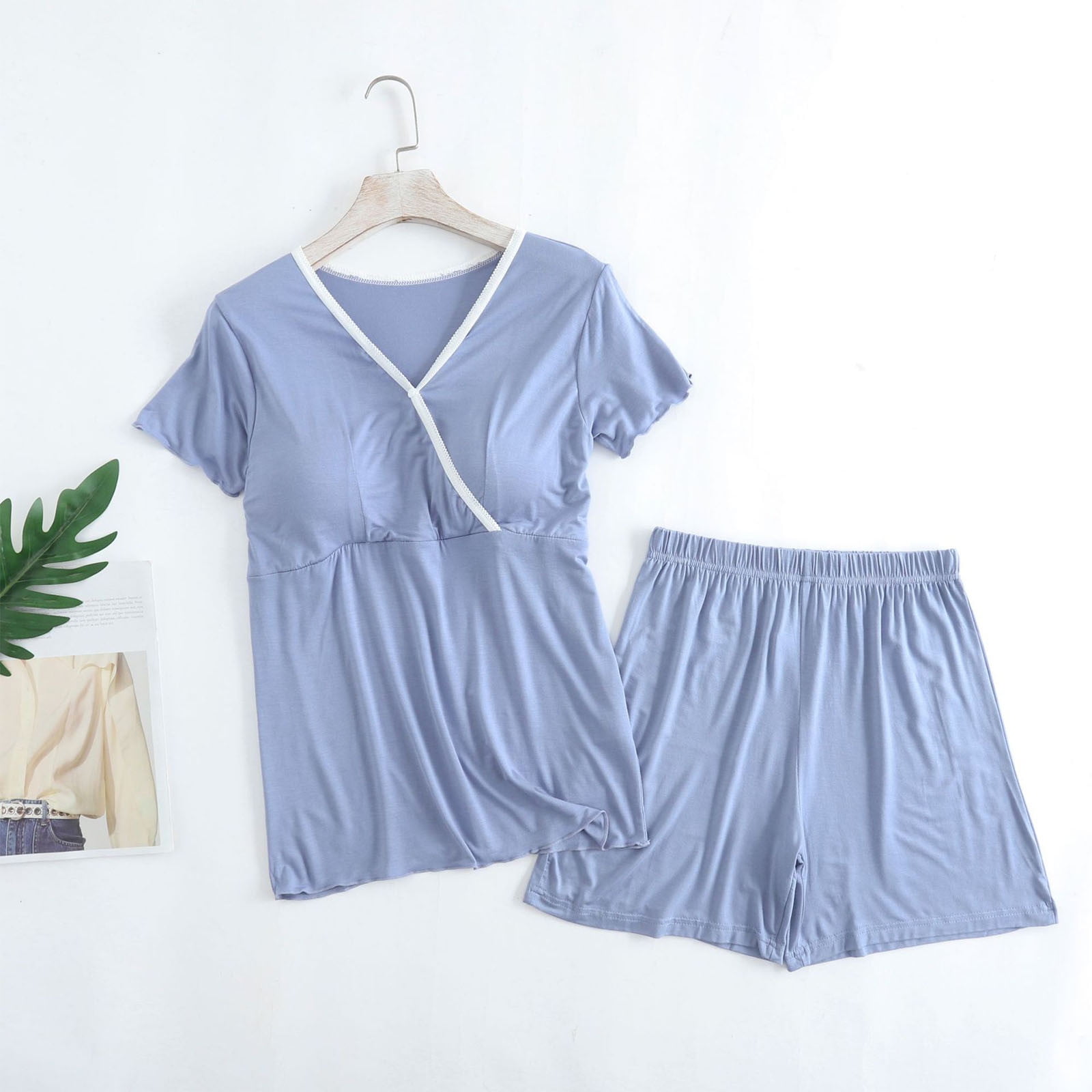 Joau Women's Maternity Nursing Pajamas Sets 2 Piece Outfits Short ...