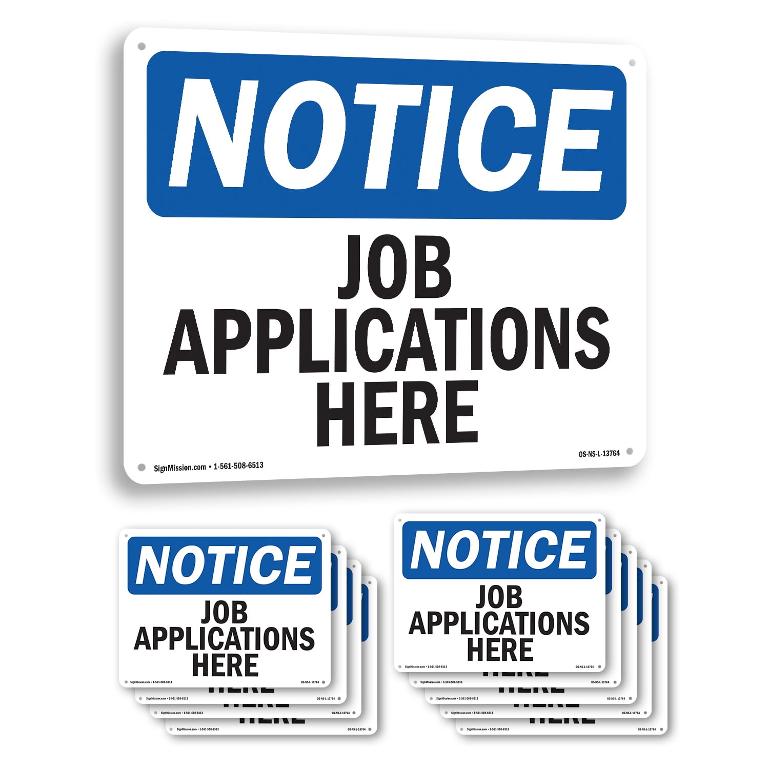 Job Applications Here OSHA Notice Aluminum Sign 10 Inch x 7 Inch - 10 ...