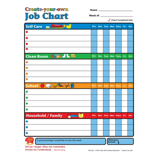 Job Chart - Create Your Own - Walmart.com