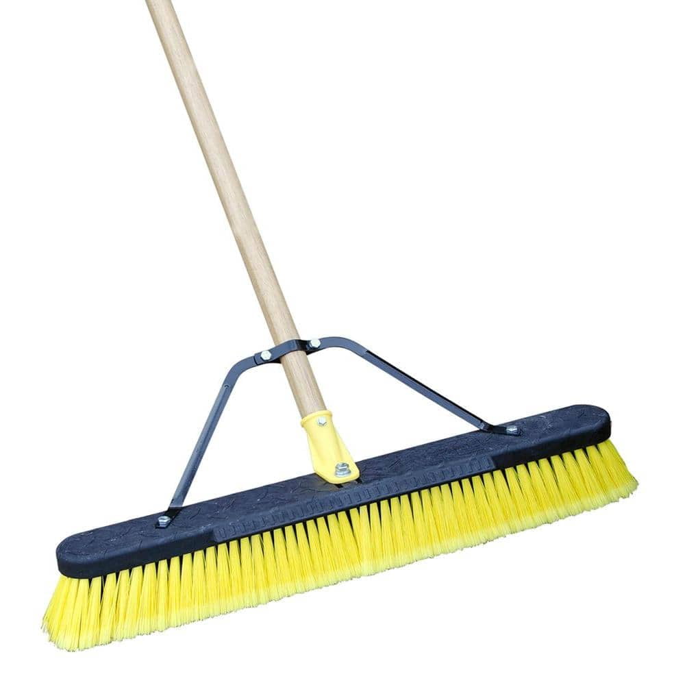 Job Site 24 in. Multi-Surface Indoor/Outdoor Push Broom - Walmart.com